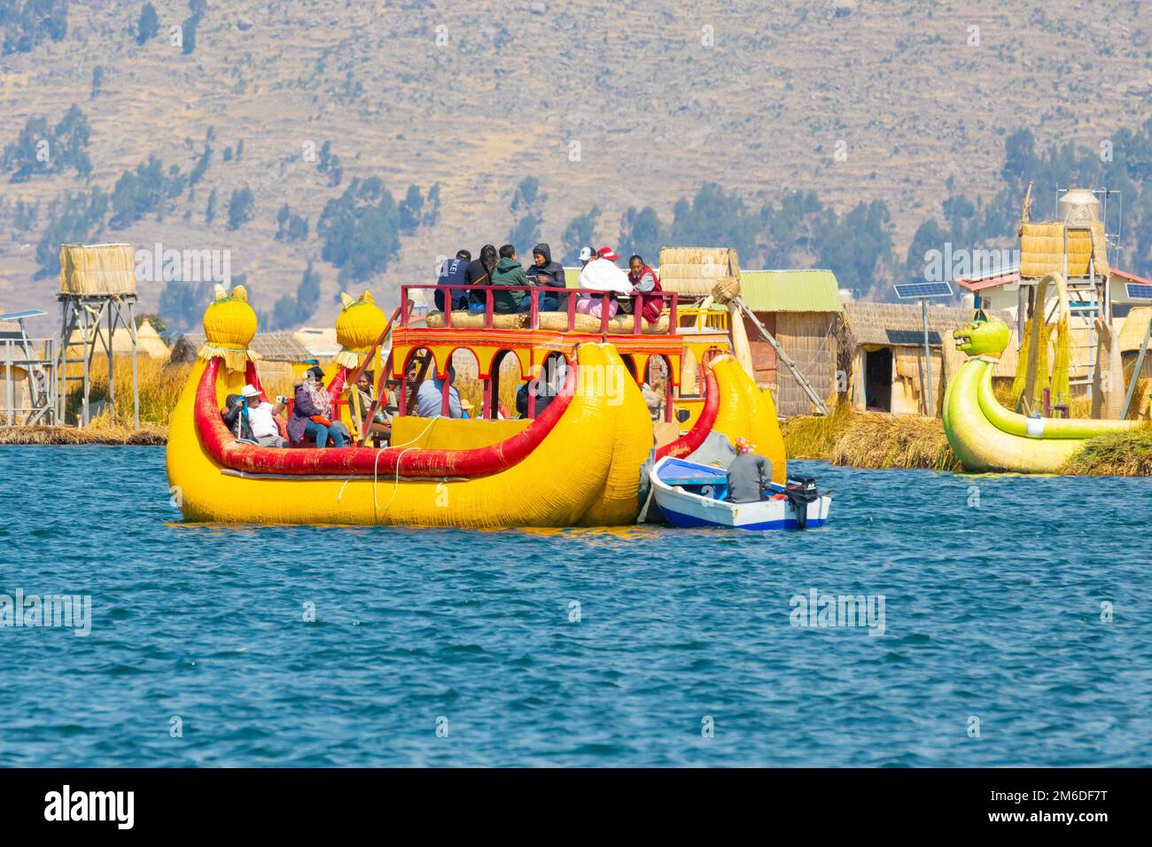 South america peru typical boat hi-res stock photography and images - Alamy