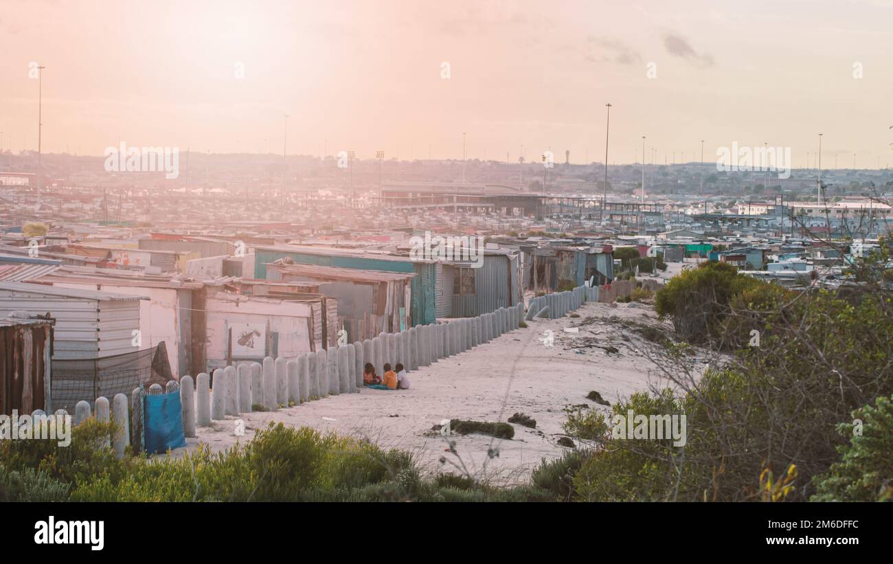 African village with sunset hi-res stock photography and images - Alamy