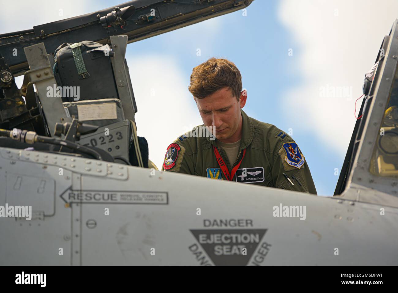 U.S. Air Force Capt. Zachary Eastman, a pilot with the 75th Fighter ...