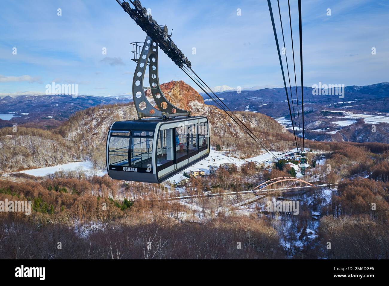 Hokkaido, Japan - December 17, 2022 : The Usuzan ropeway is a cable car ...