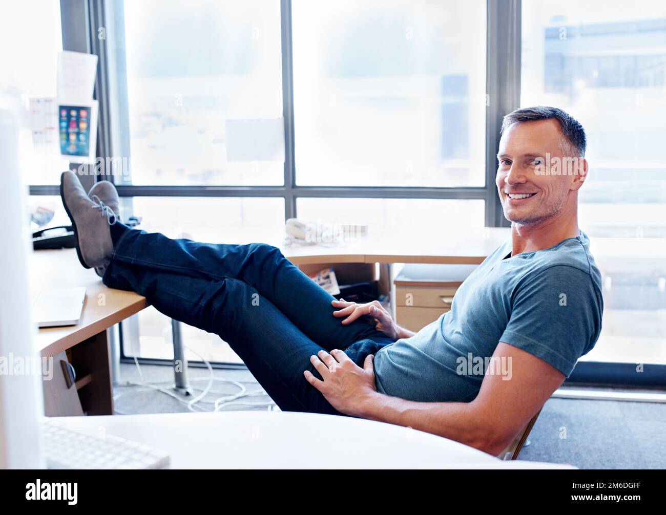 Its easy when youre the boss. a laid-back member of an office team ...