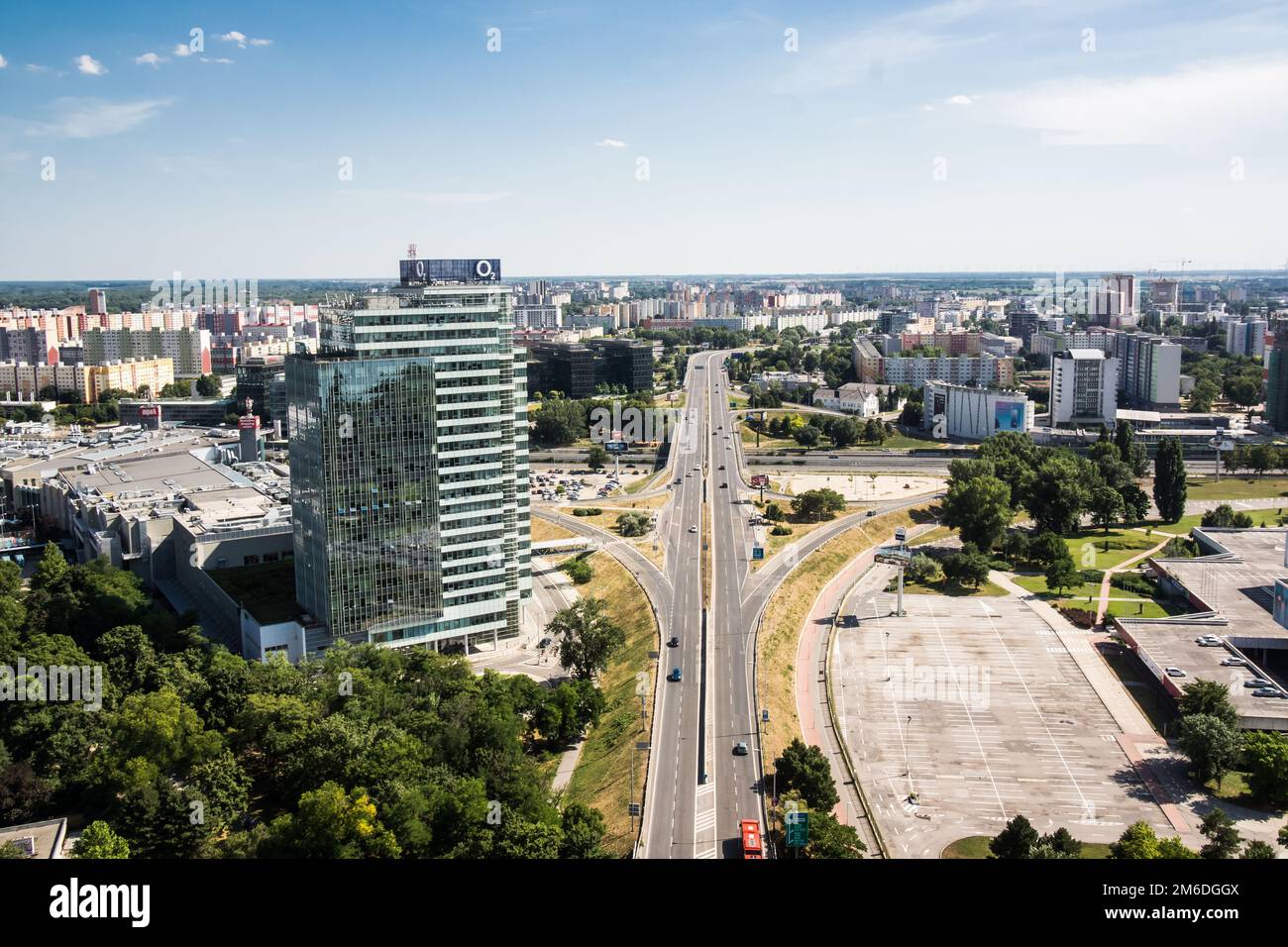 Aerial road straight hi-res stock photography and images - Alamy
