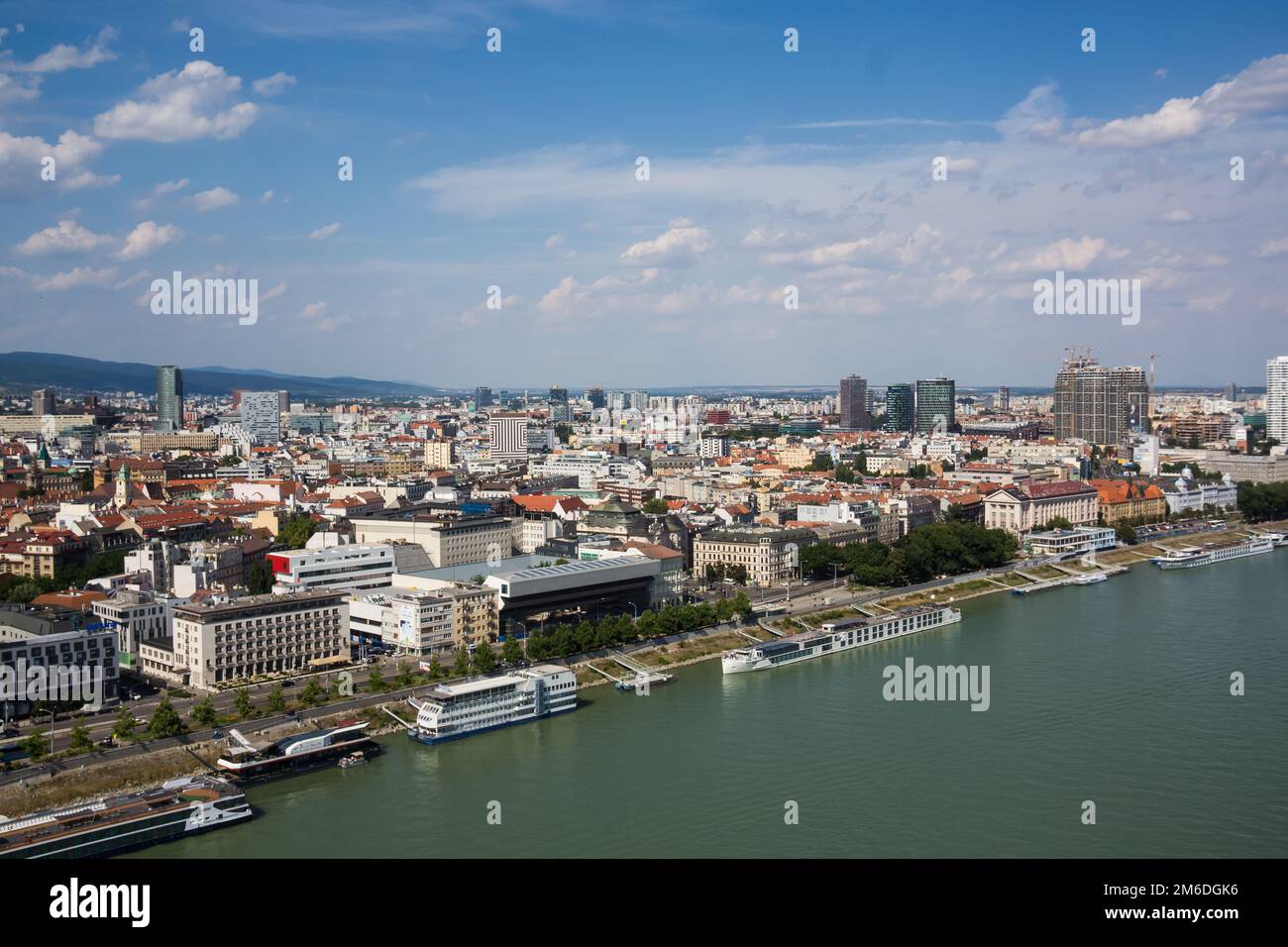 Blue sky and danube riverside in bratislava Stock Photo - Alamy