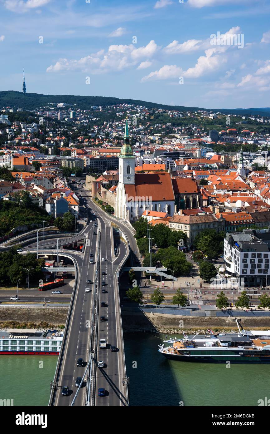 Aerial view bratislava slovakia historic hi-res stock photography and ...