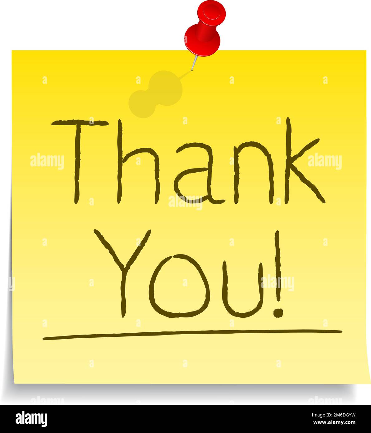 Thank You Post-it Note, vector eps10 illustration Stock Vector Image ...