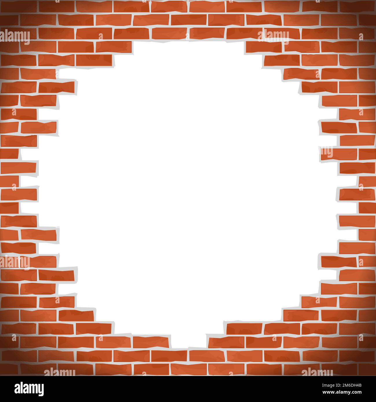 Broken brick wall, vector eps10 illustration Stock Vector Image & Art ...