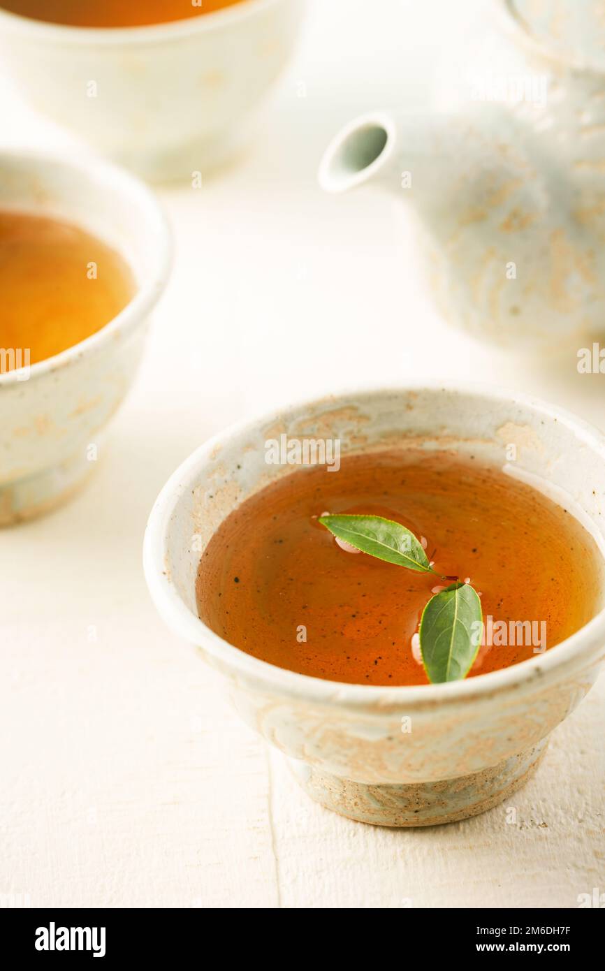 Green tea in traditional teapot Stock Photo - Alamy