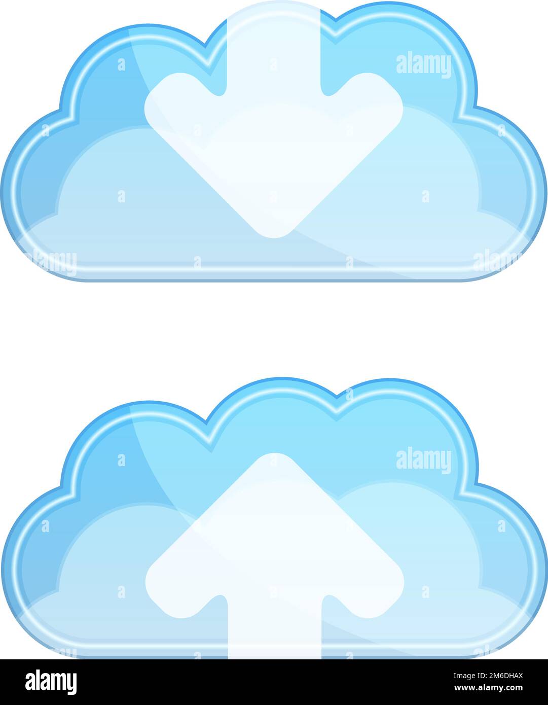 Cloud icons with arrows, vector eps10 illustration Stock Vector Image ...