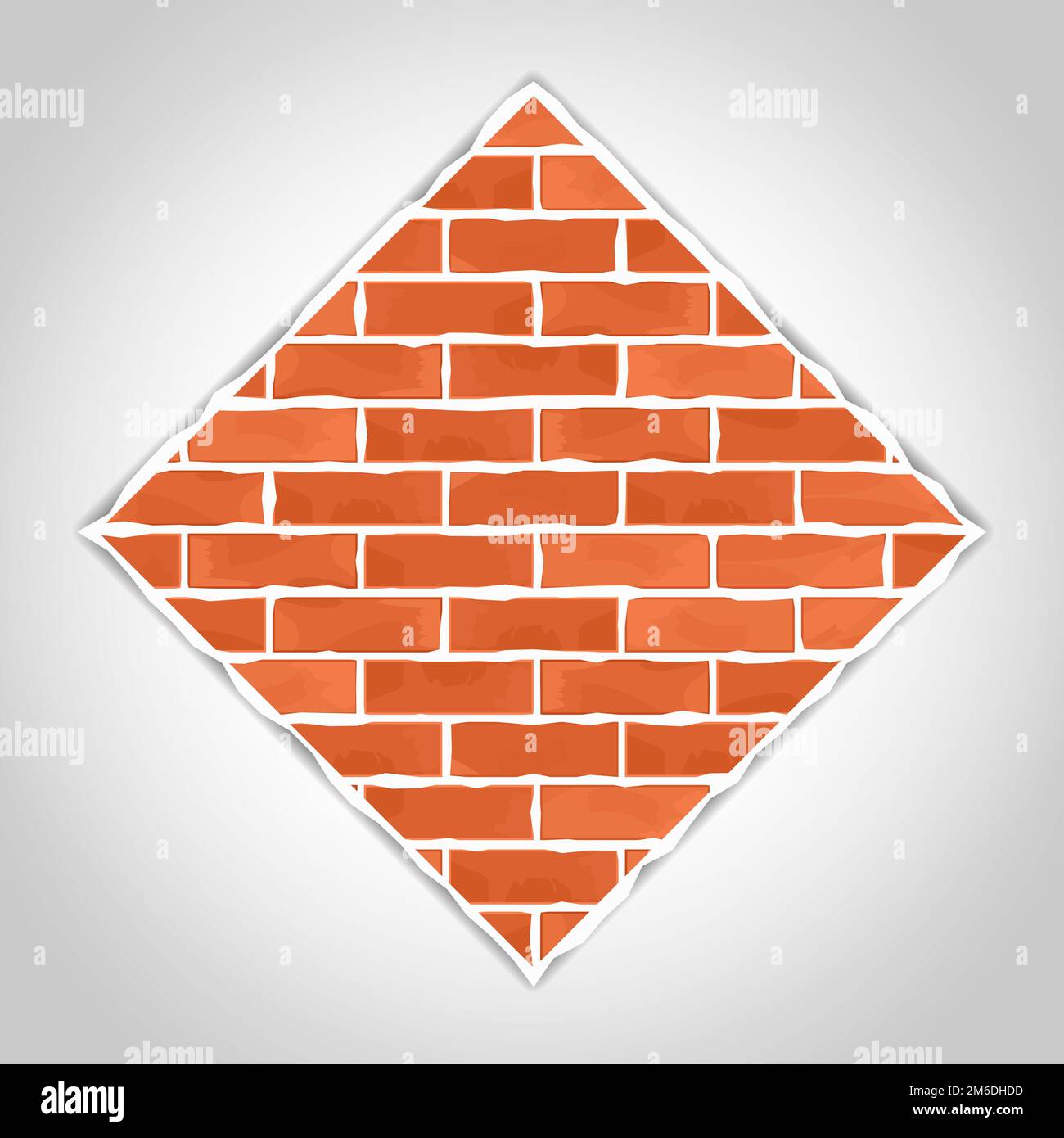Romb made of bricks, vector eps10 illustration Stock Vector Image & Art ...