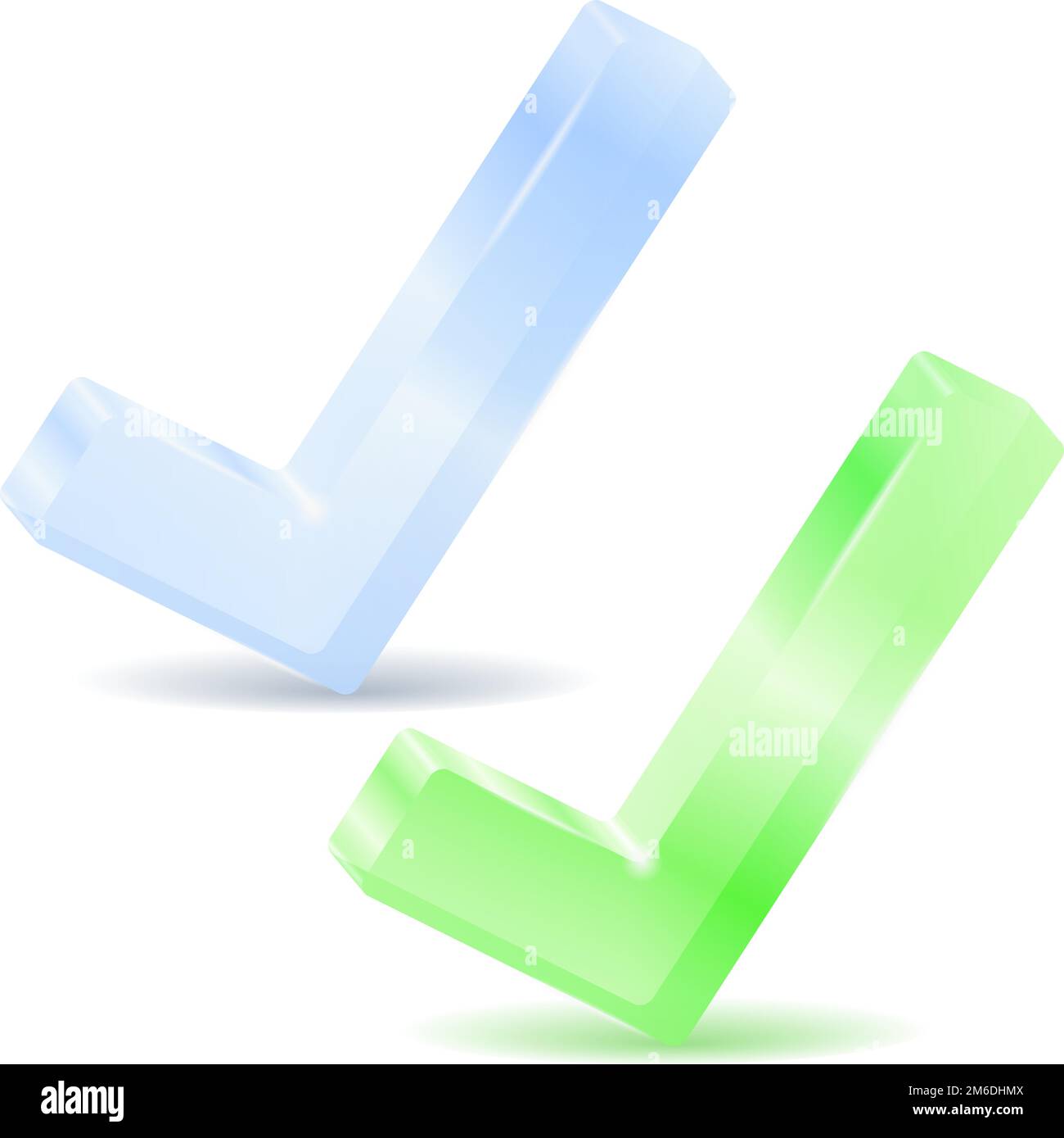 Glass check marks, vector eps10 illustration Stock Vector Image & Art ...