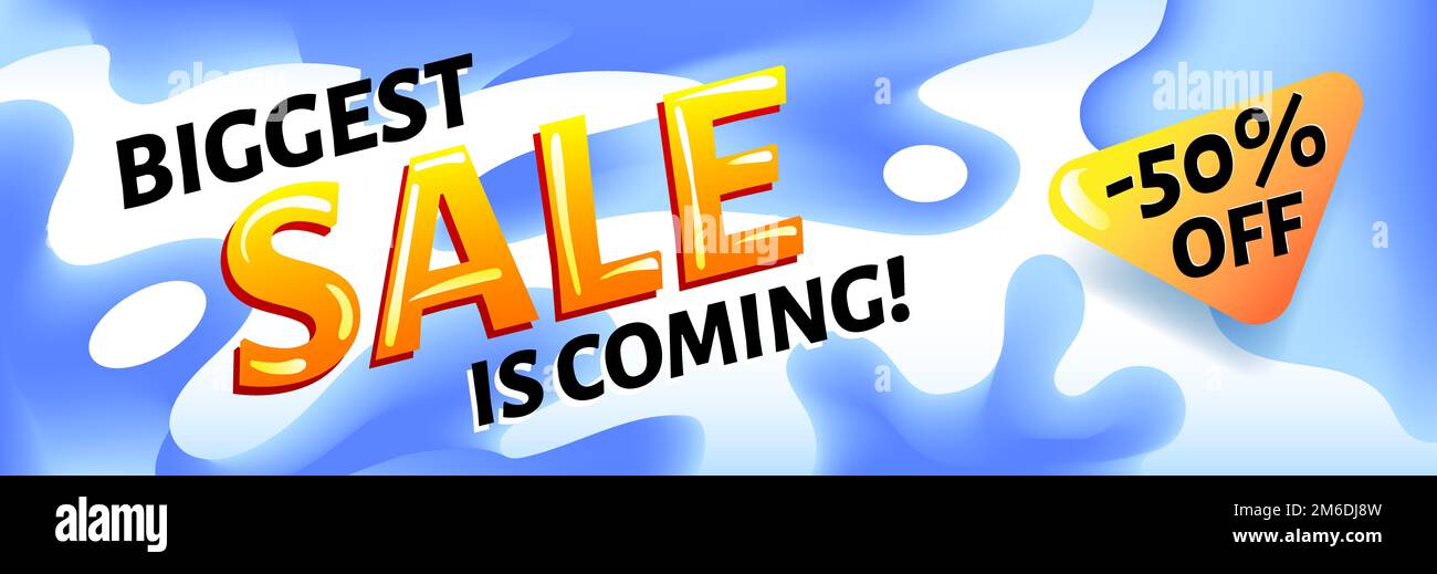 Biggest ssale is coming - horizontal advertising web banner or poster ...