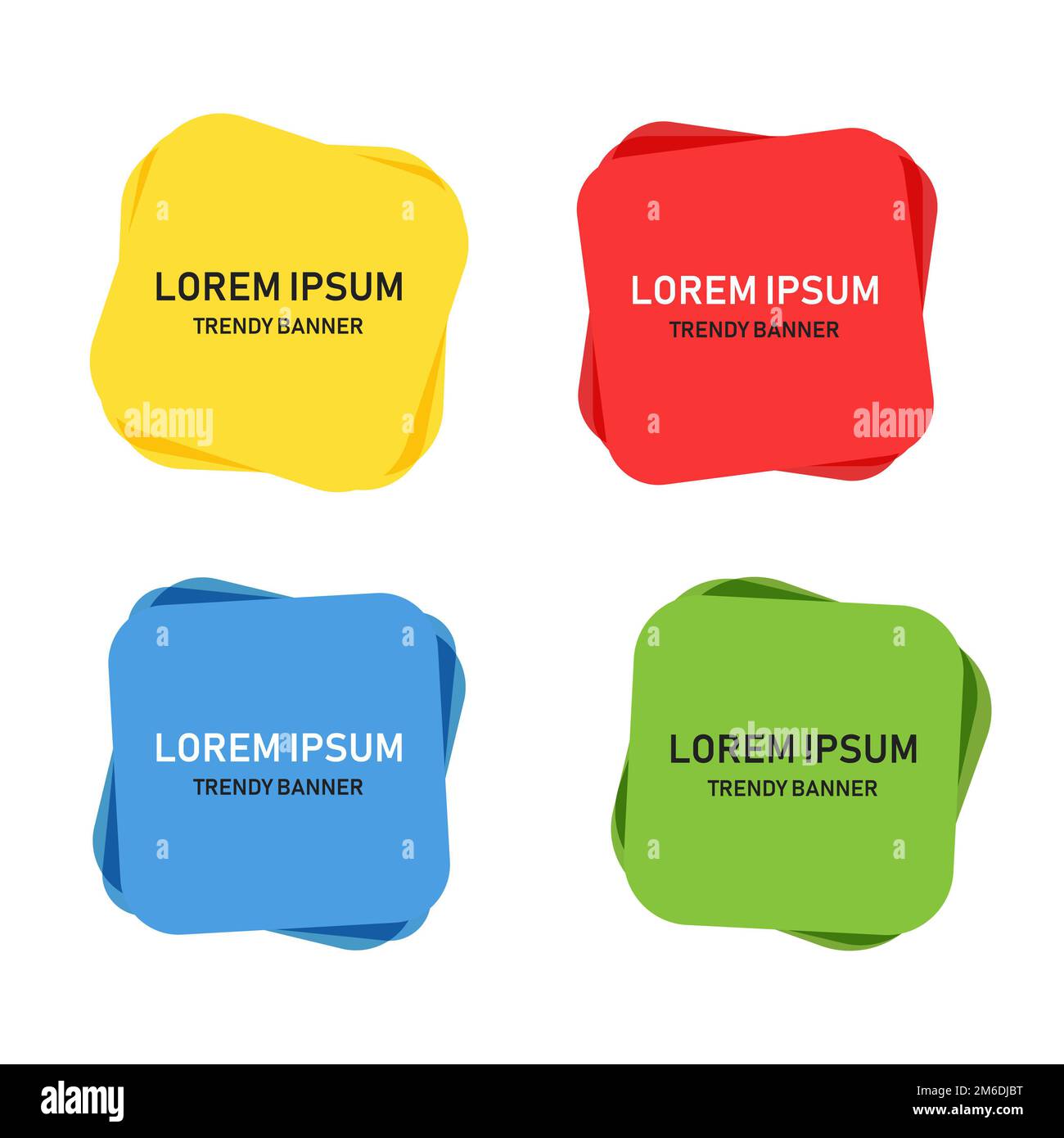 Colored banners in vector trendy flat design. Vector banners. Colored ...