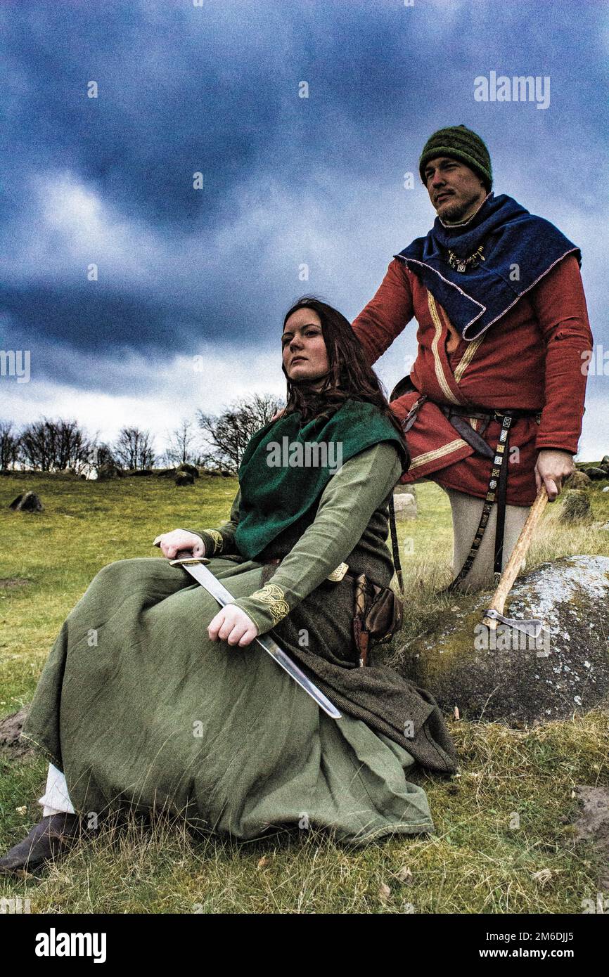 The Viking couple Stock Photo - Alamy
