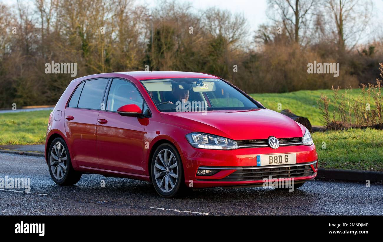2018 red Volkswagen Golf classic hatchback car Stock Photo - Alamy