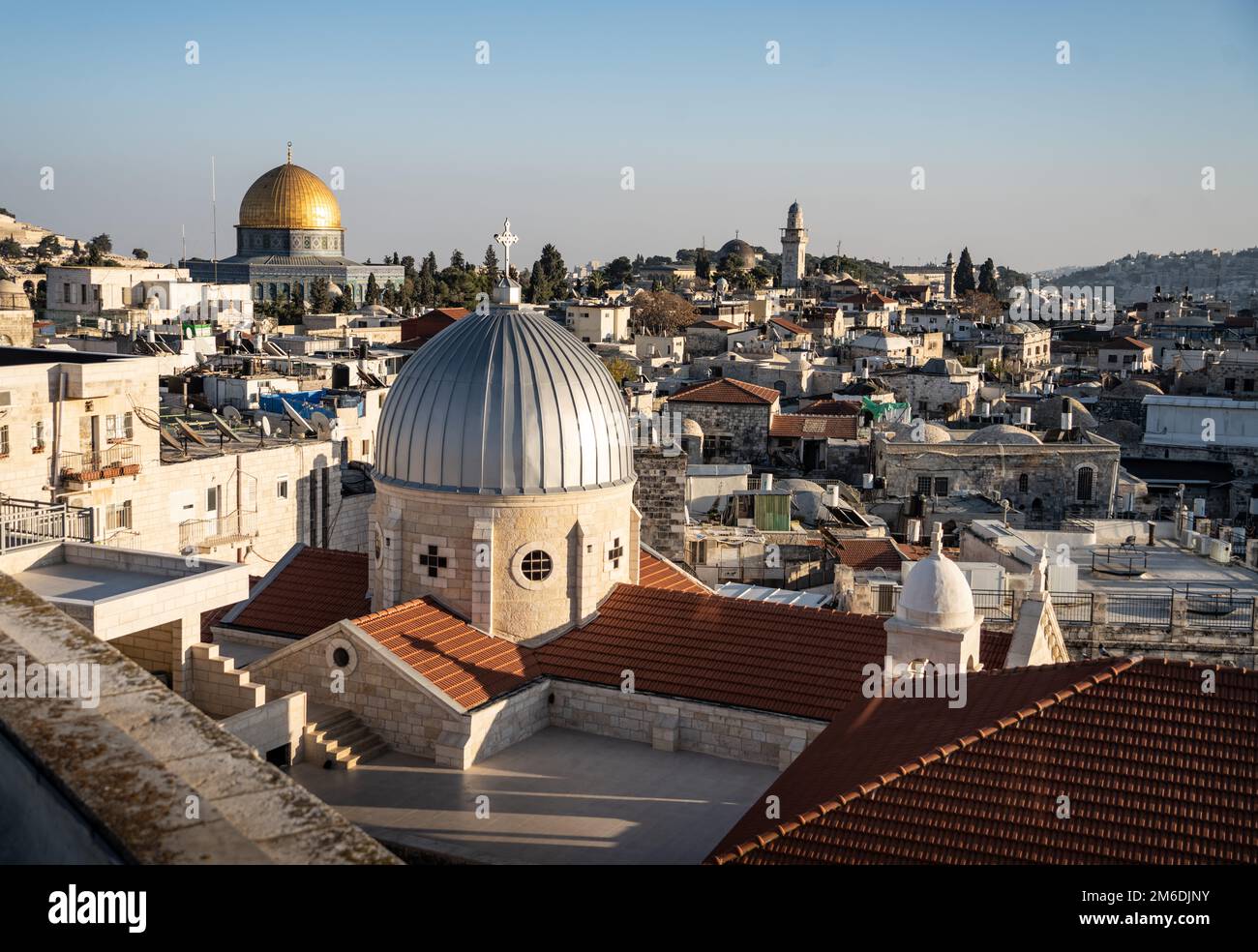 Jerusalem, Israel. 19th Dec, 2022. View of the golden dome of the Dome ...