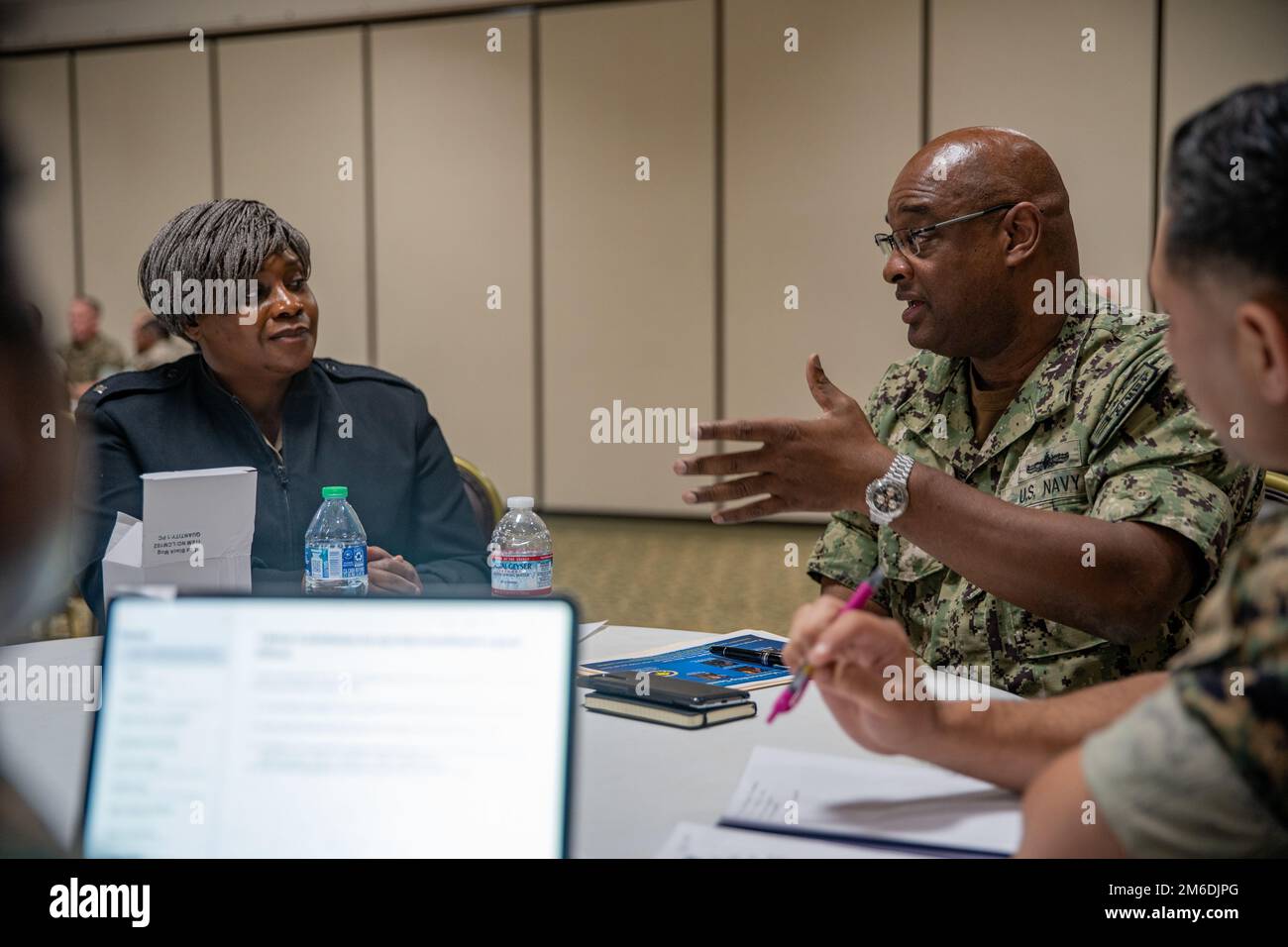 U.S. Navy Rear Admiral Lower Half Larry D. Watkins, deputy commander ...