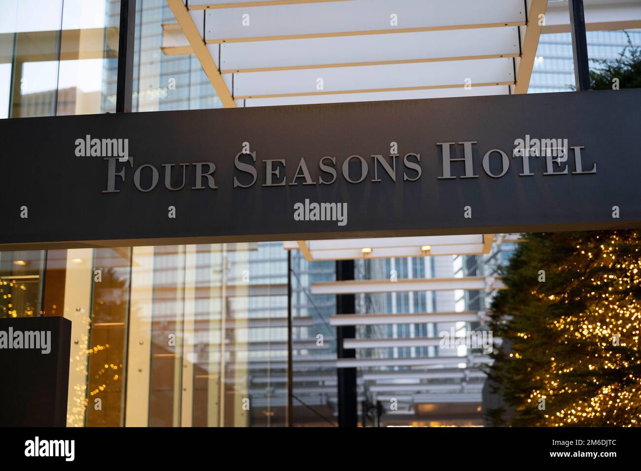 Tokyo, Japan. 3rd Jan, 2023. The Four Seasons luxury five-star hotel at Tokyo Station (æ ±äº¬é ...