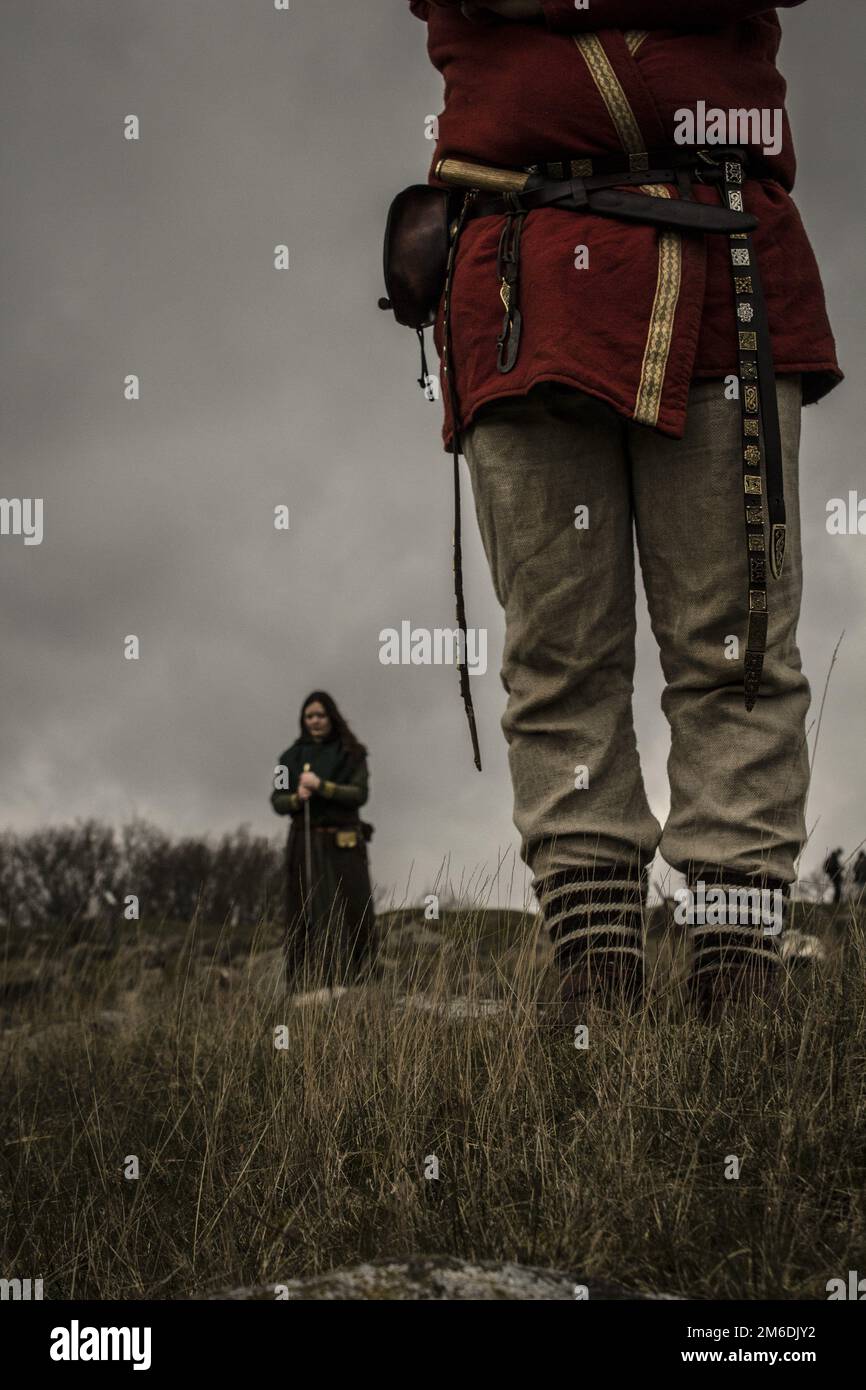 The Viking couple Stock Photo - Alamy