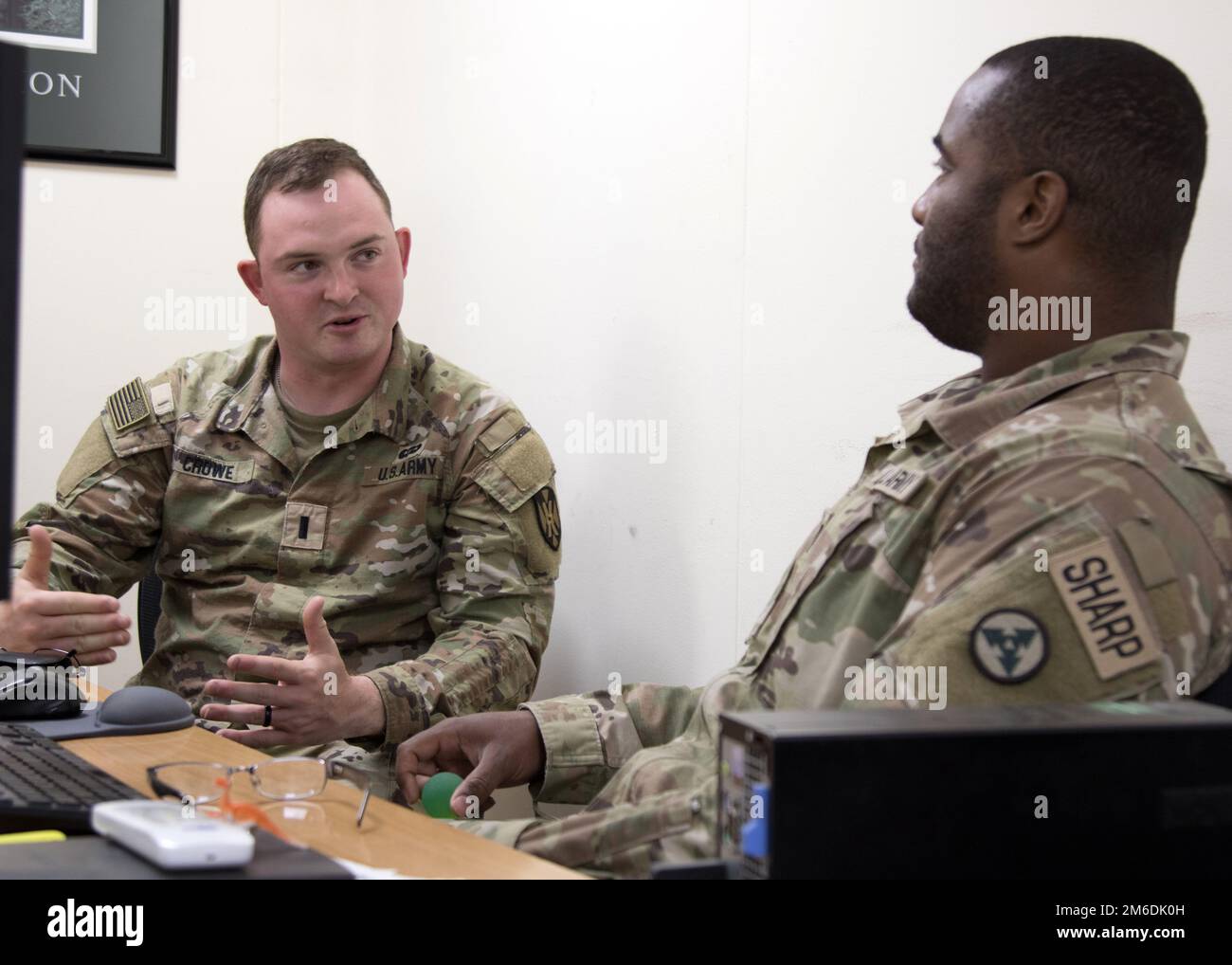 1st Lt. Cameron T. Crowe, executive officer, Headquarters and ...