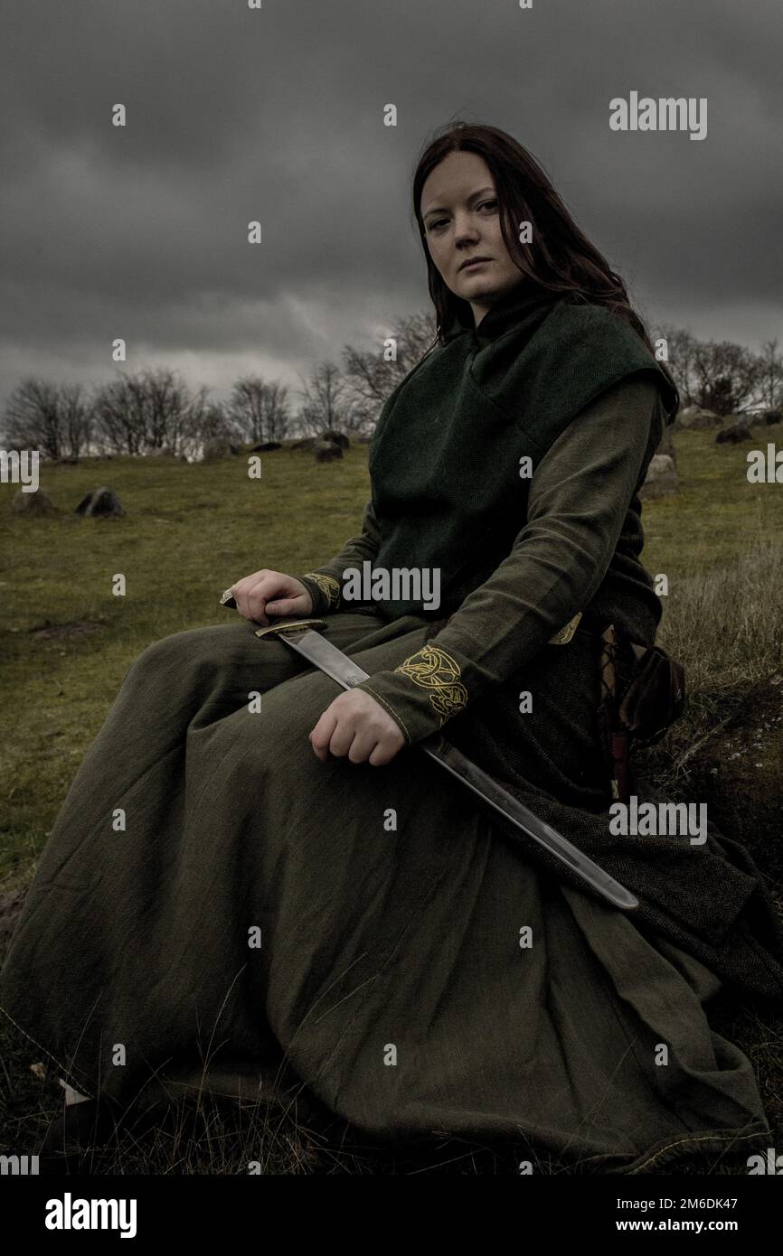 The female Viking warrior Stock Photo - Alamy
