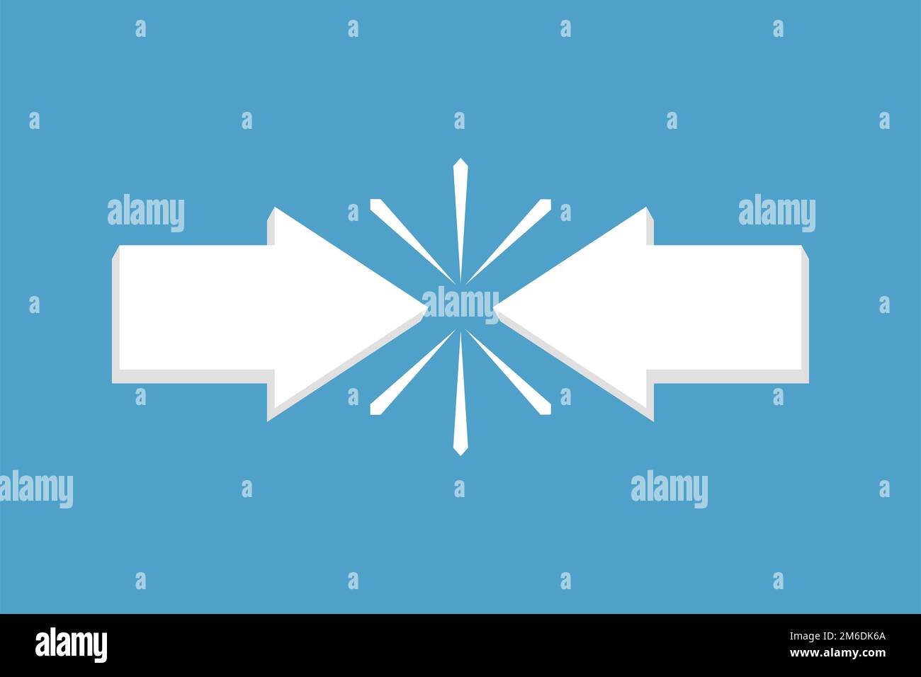 Conflict interest arrows illustration. Relationship solution. Business ...