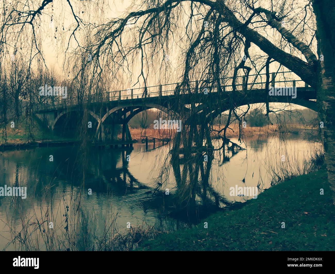 The old Danish bridge Stock Photo - Alamy