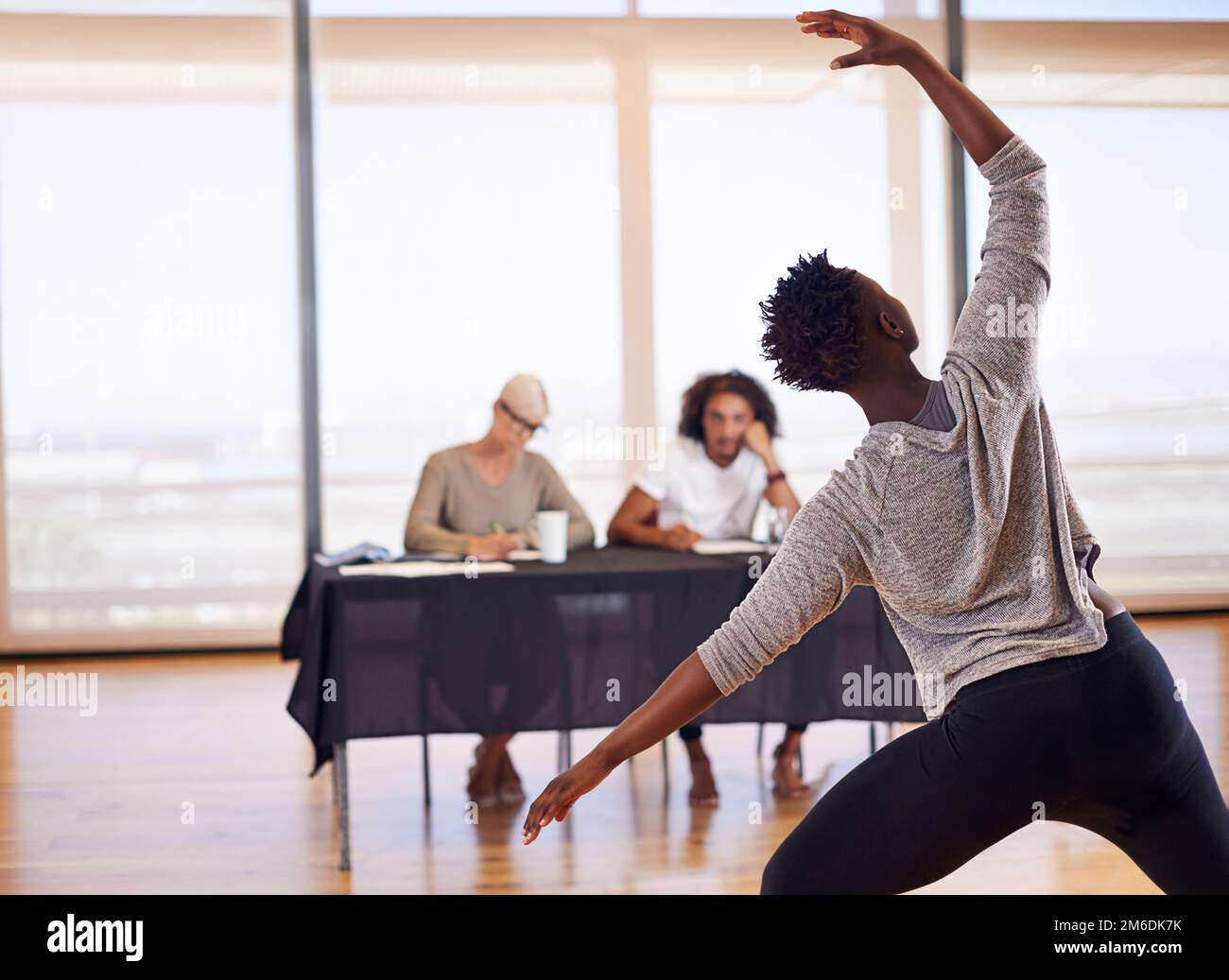Dance is the hidden language of the soul. Rearview shot of a female ...