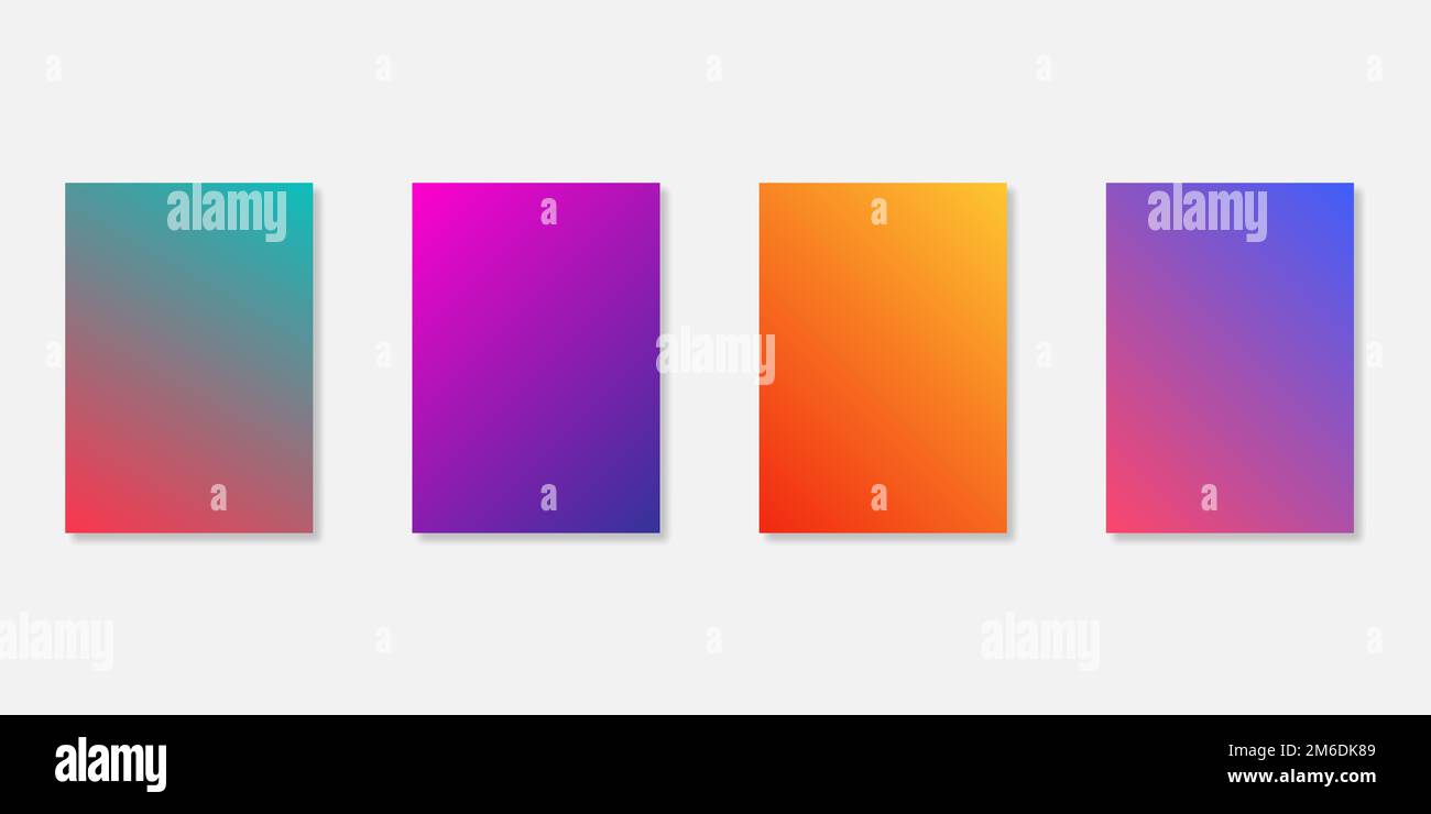 Gradient screen backgrounds templates isolated. Mobile application ...