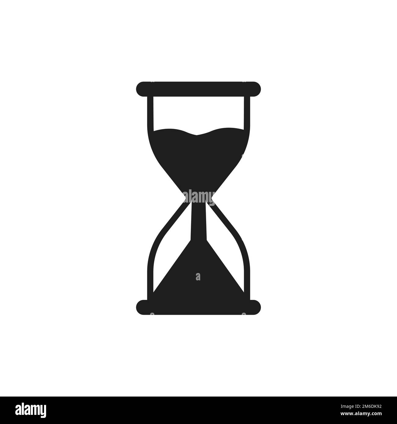 Sand clock icon. Hourglass element isolated. Time concept element ...