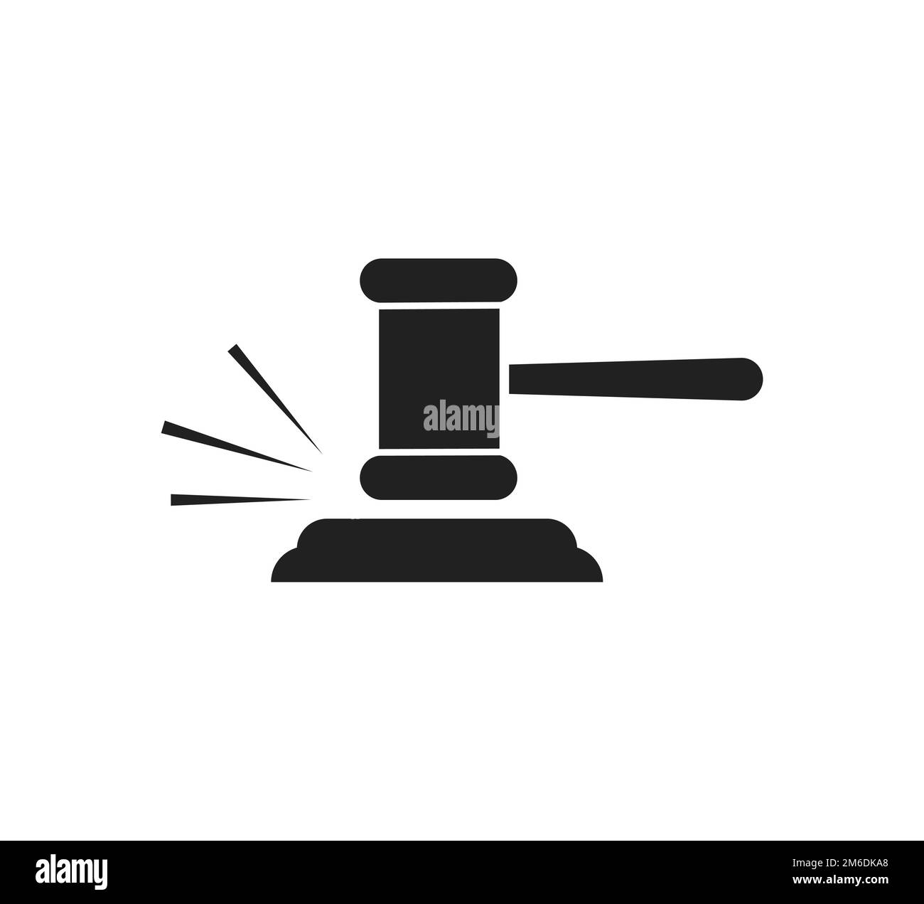 Judge hummer or gavel icon isolated. Auction or judgement symbol. Law ...