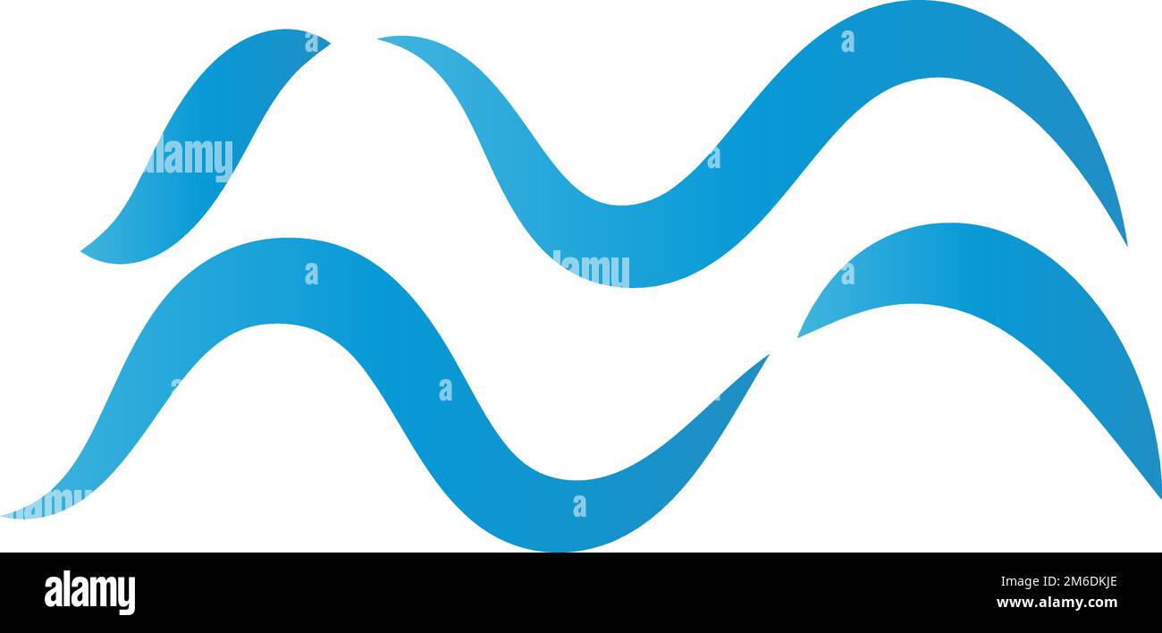 Modern sea symbol. Sea waves. Editable vector Stock Vector Image & Art ...