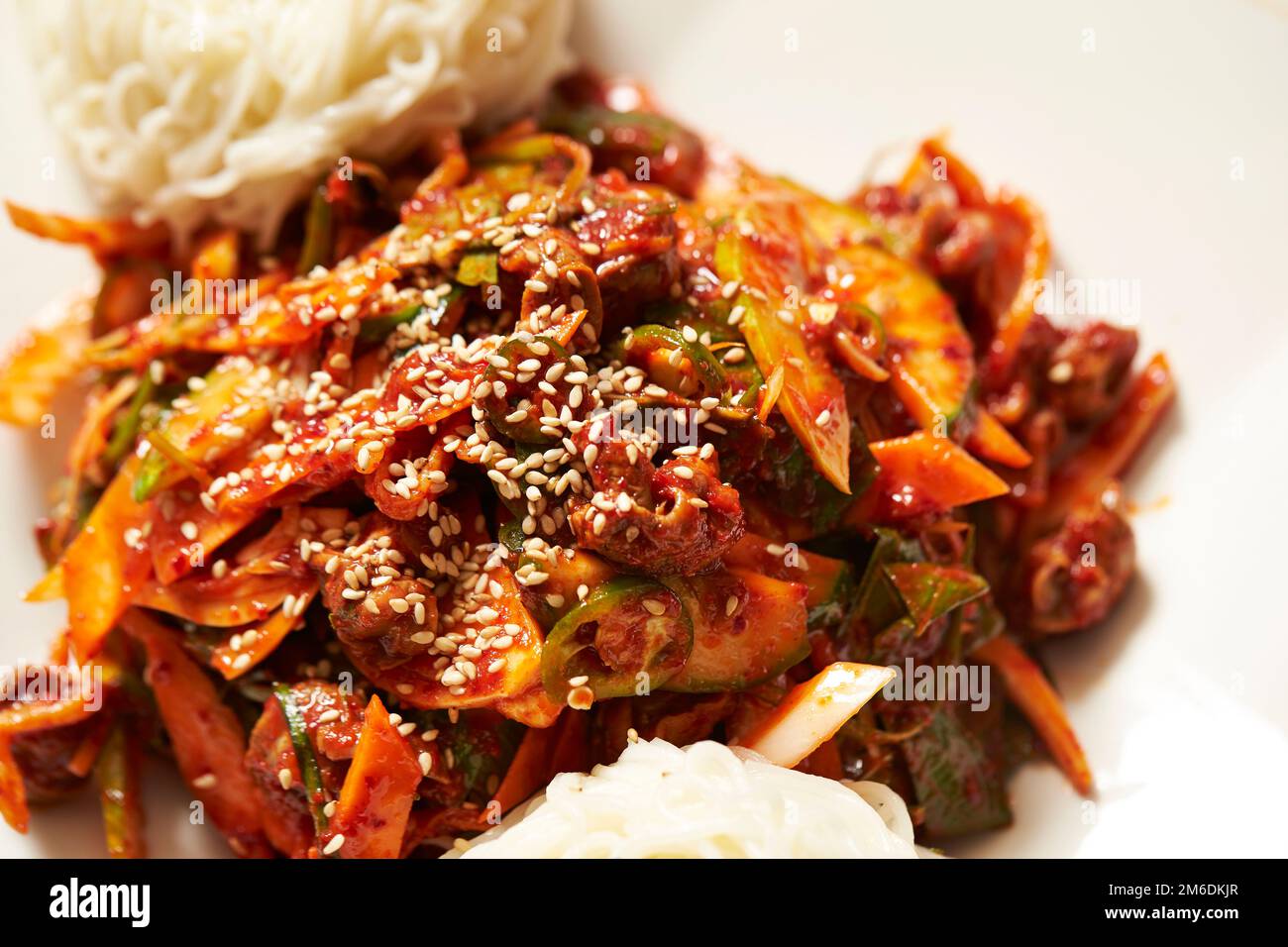 Spicy Sea Snails with Thin Noodles Stock Photo - Alamy