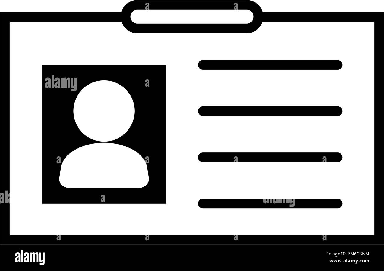 Identification or business card icon. ID card. Editable vector Stock Vector Image & Art - Alamy