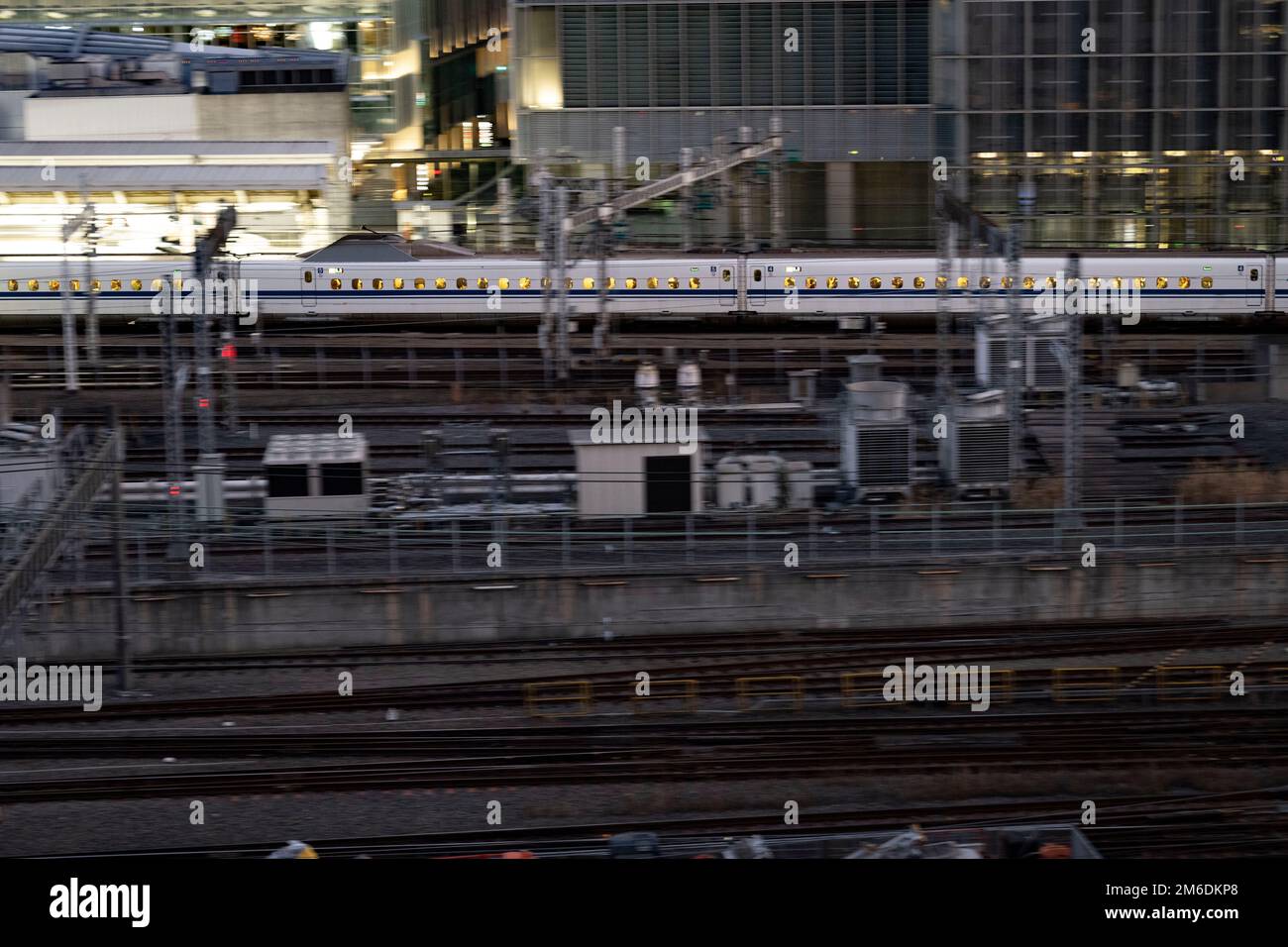 Tokyo, Japan. 3rd Jan, 2023. Shinkansen bullet trains depart Tokyo ...