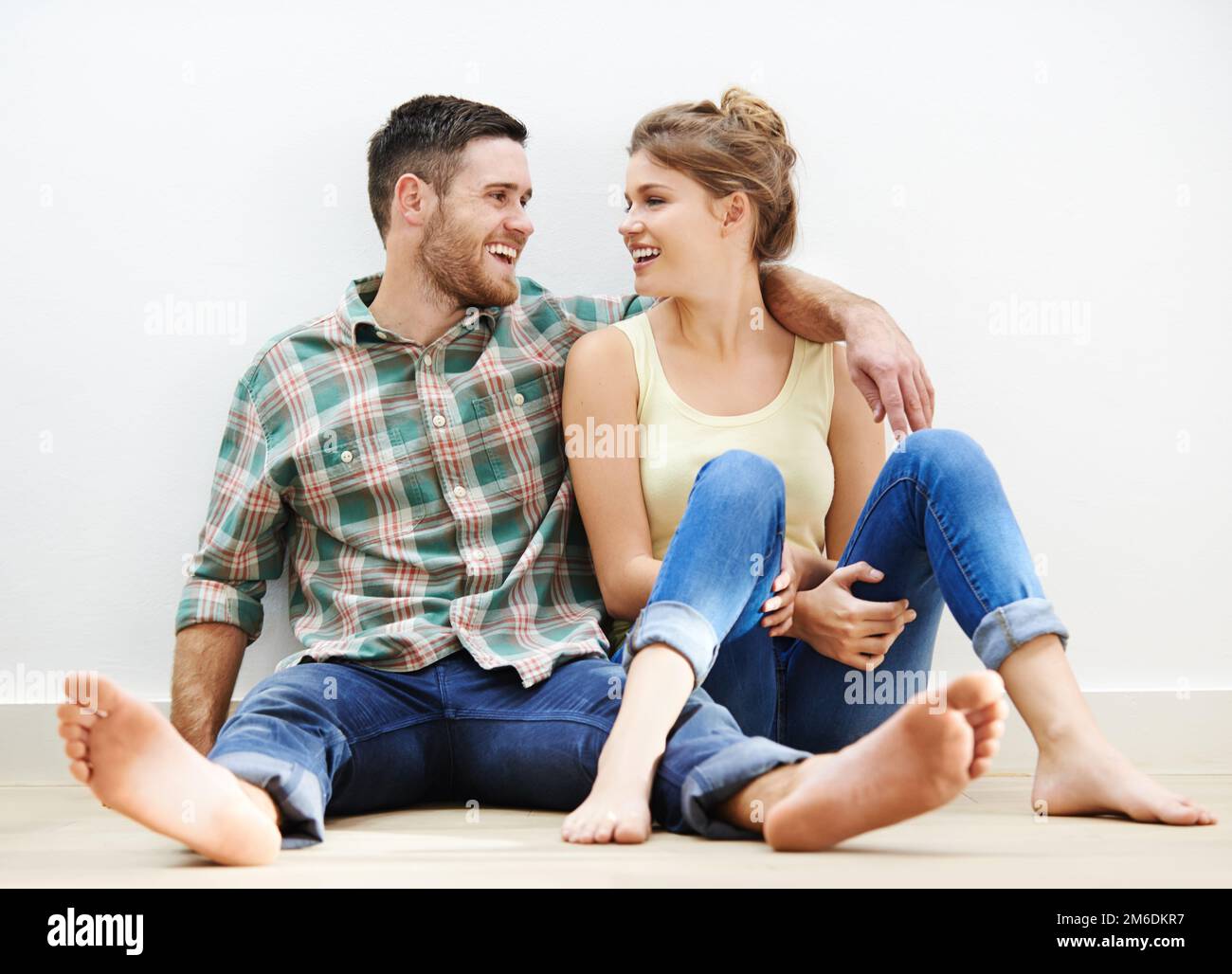 Barefoot on floor hi-res stock photography and images - Alamy