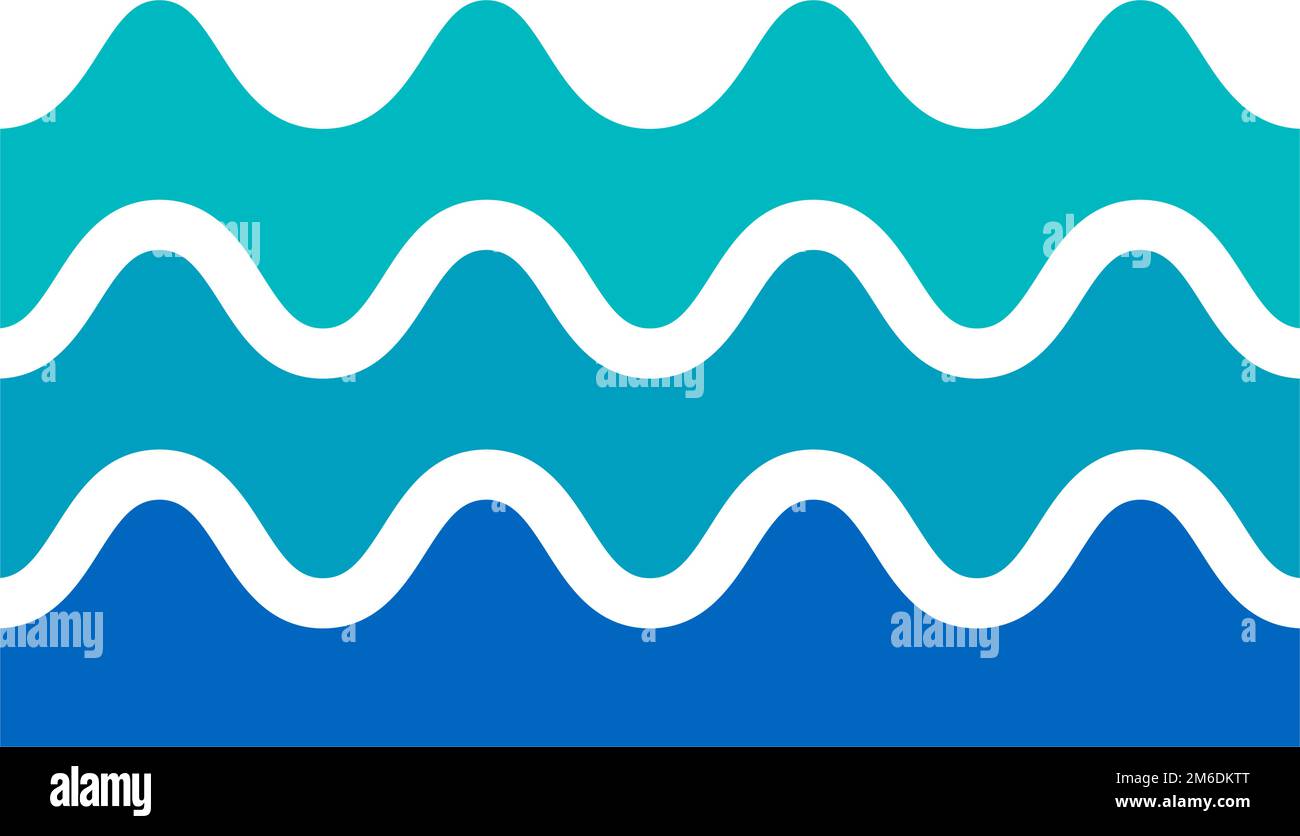 Sea icon. Ocean wave or water wave. Beach symbol. Editable vector Stock ...