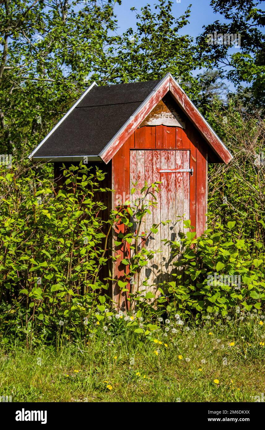 The old toilet house Stock Photo - Alamy