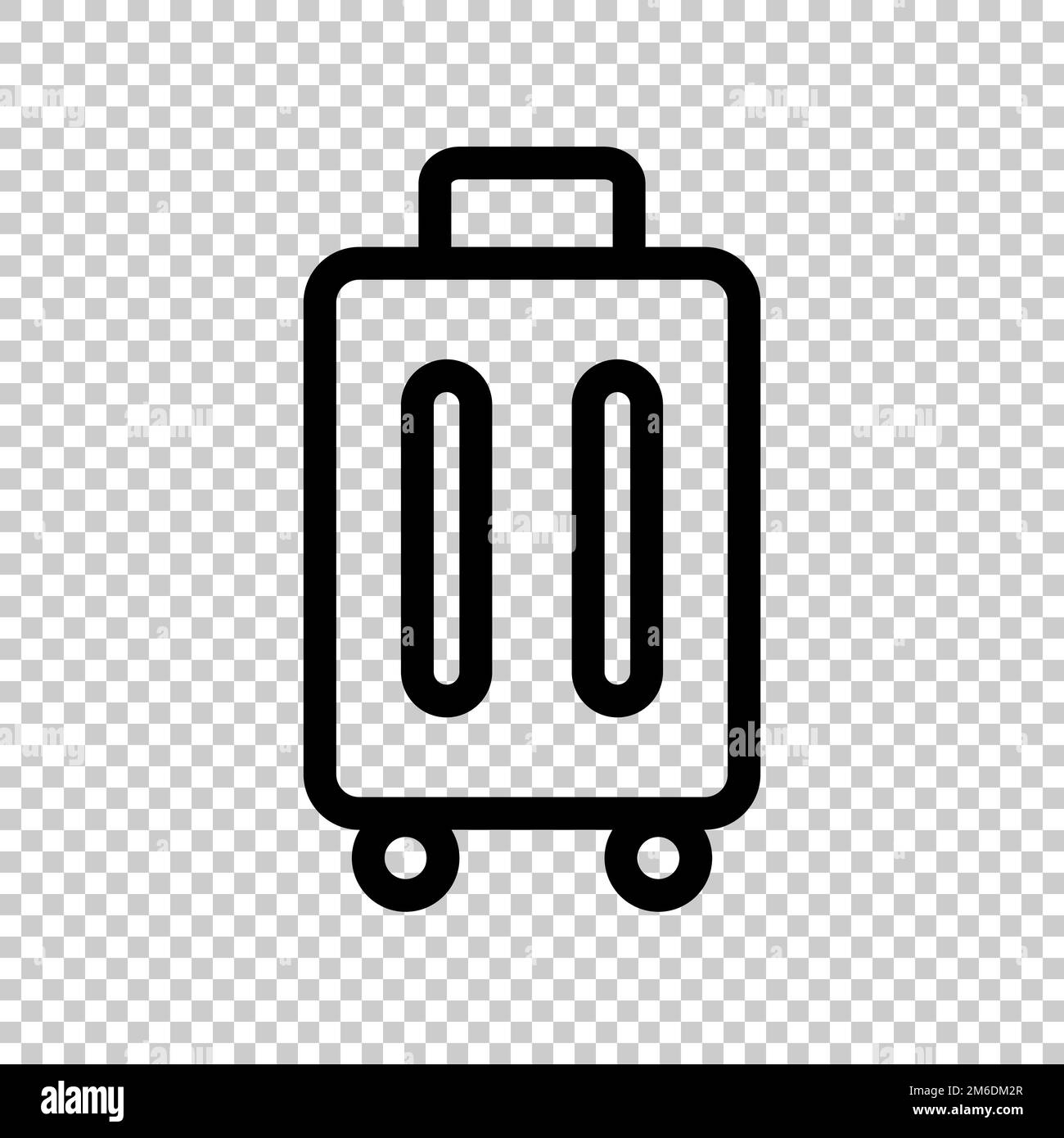 Suitcase icon isolated on transparent background. Editable vector Stock ...