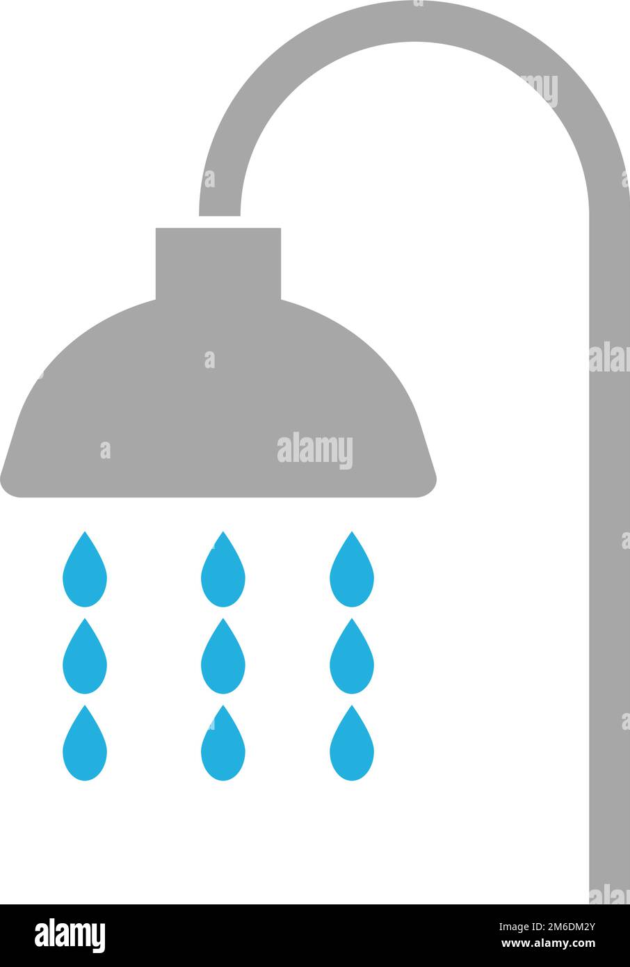 Modern shower icon. Falling water. Editable vector Stock Vector Image ...