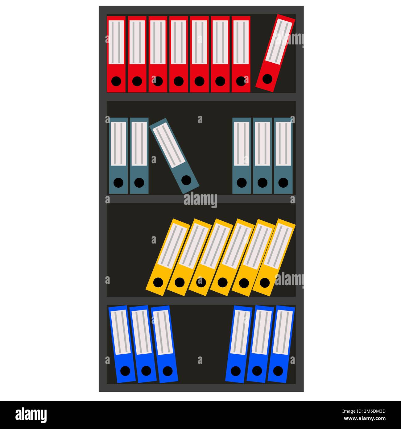 Vector illustration cupboard with files flat design Stock Photo - Alamy