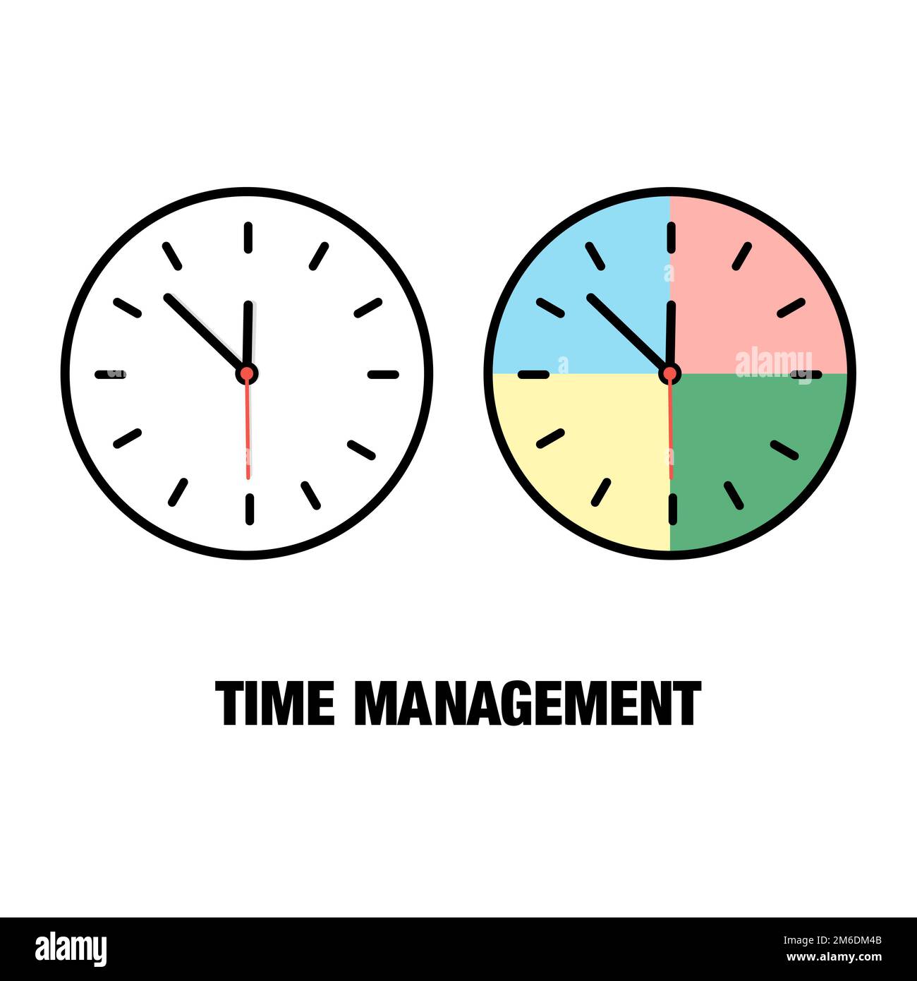 Vector illustration for time management and solution. Clock. Businnes ...