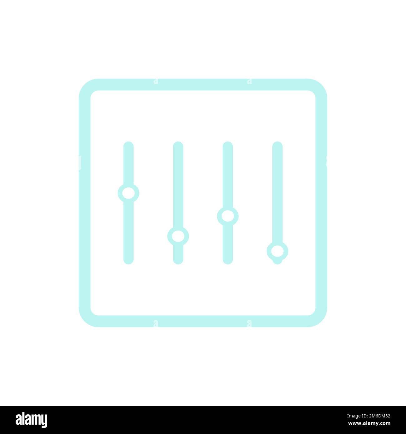 Vector icon for equalizer with few regulators flat Stock Photo - Alamy