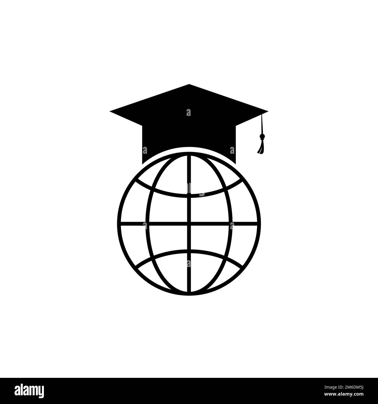 Vector icon graduateind cap institute flat design Stock Photo - Alamy