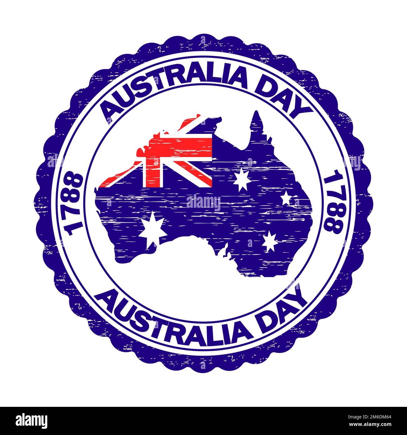 Vector illustration for Australia day badge flat design Stock Photo - Alamy