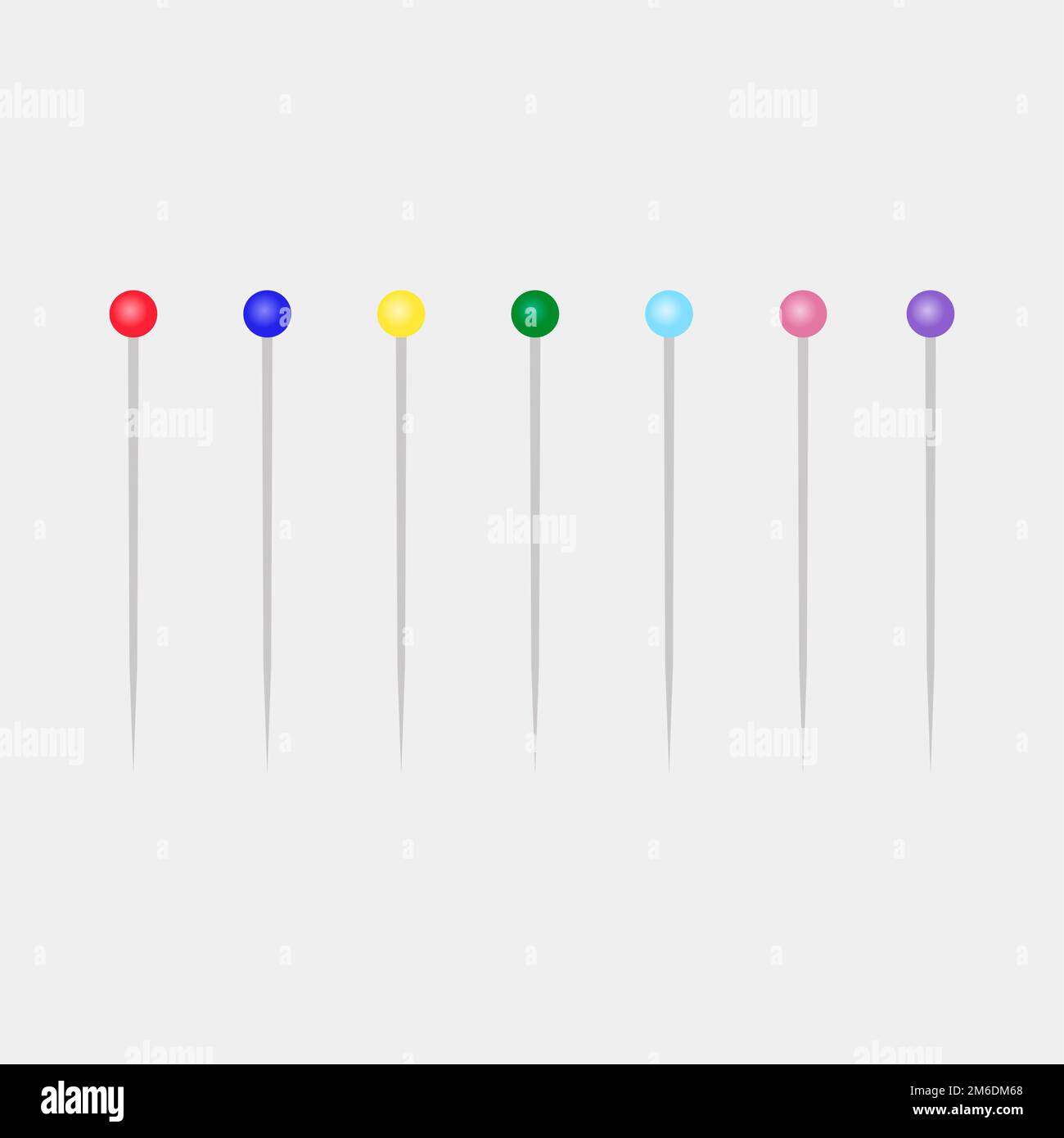 Vector illustration colorful pins few swety pins pinned yellow Stock ...