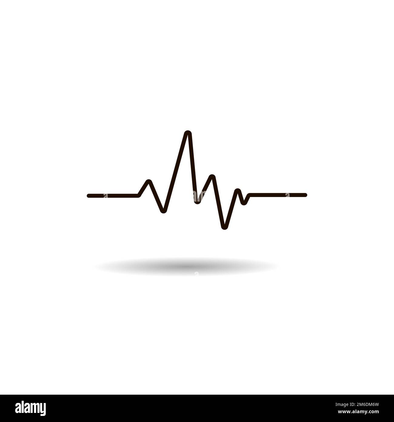 Vector Icon for pulse of heart flat design Stock Photo - Alamy