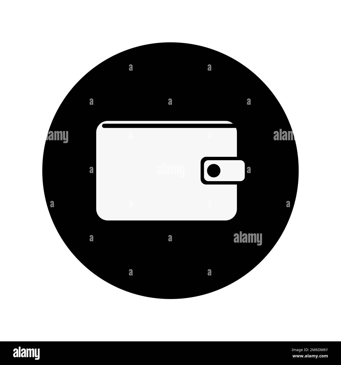Vector icon of wallet. Empty wallet. Black background. Business icon ...