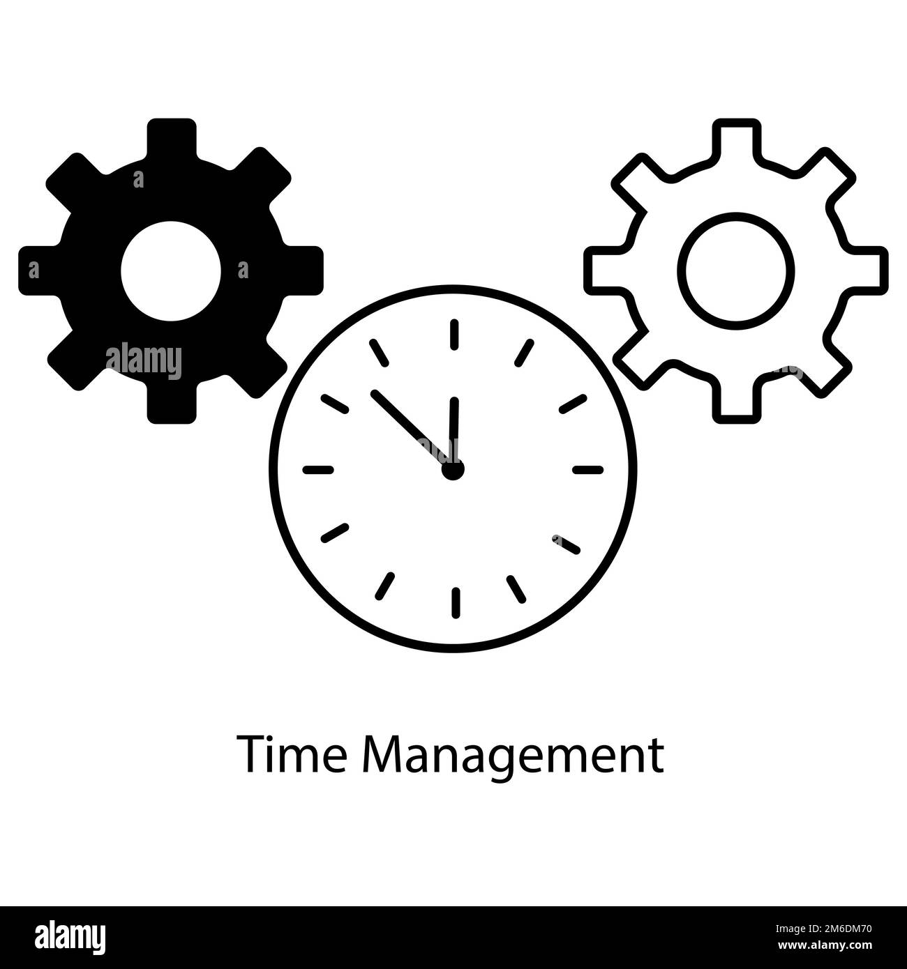 Time management symbol Cut Out Stock Images & Pictures - Alamy