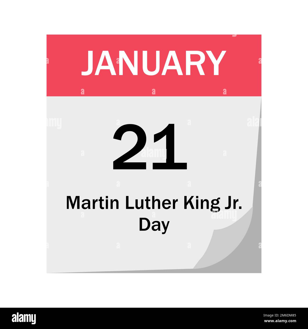 Illustration for calendar vector flat design celebrate MLK Stock Photo ...