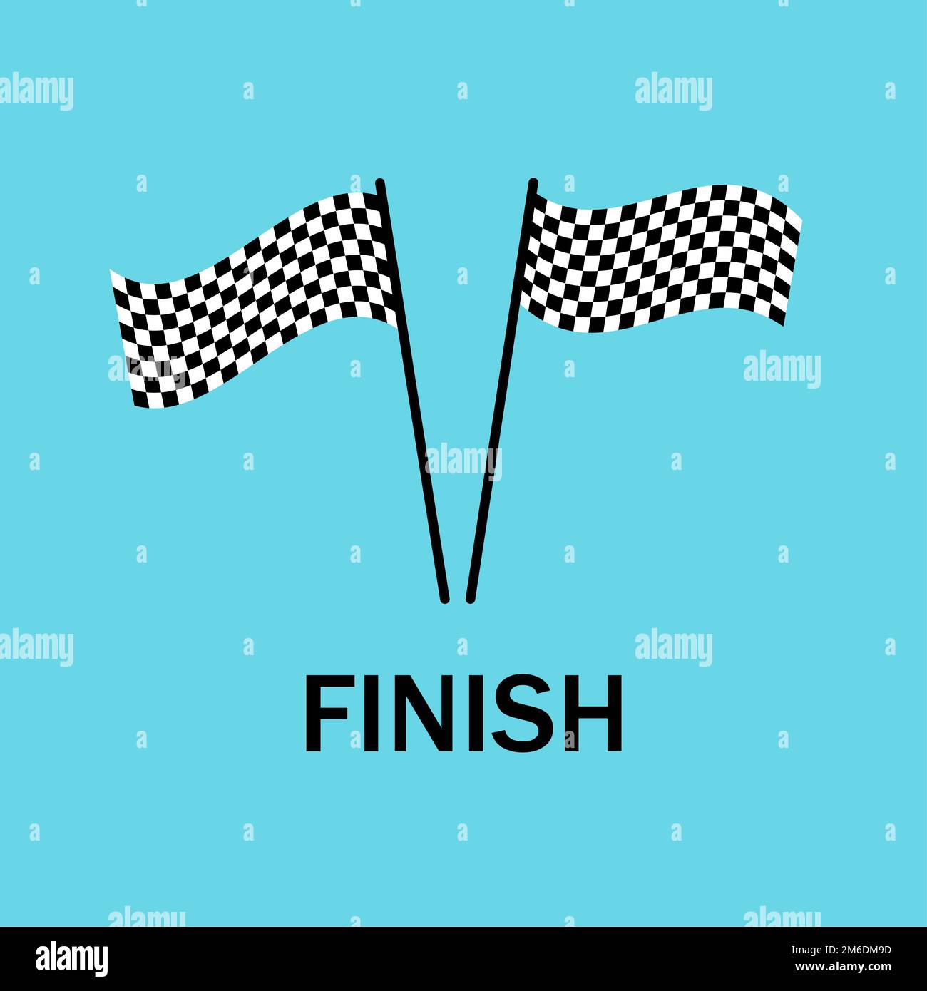 Flags finish. The end of race. End competitions. Sport. Championship ...